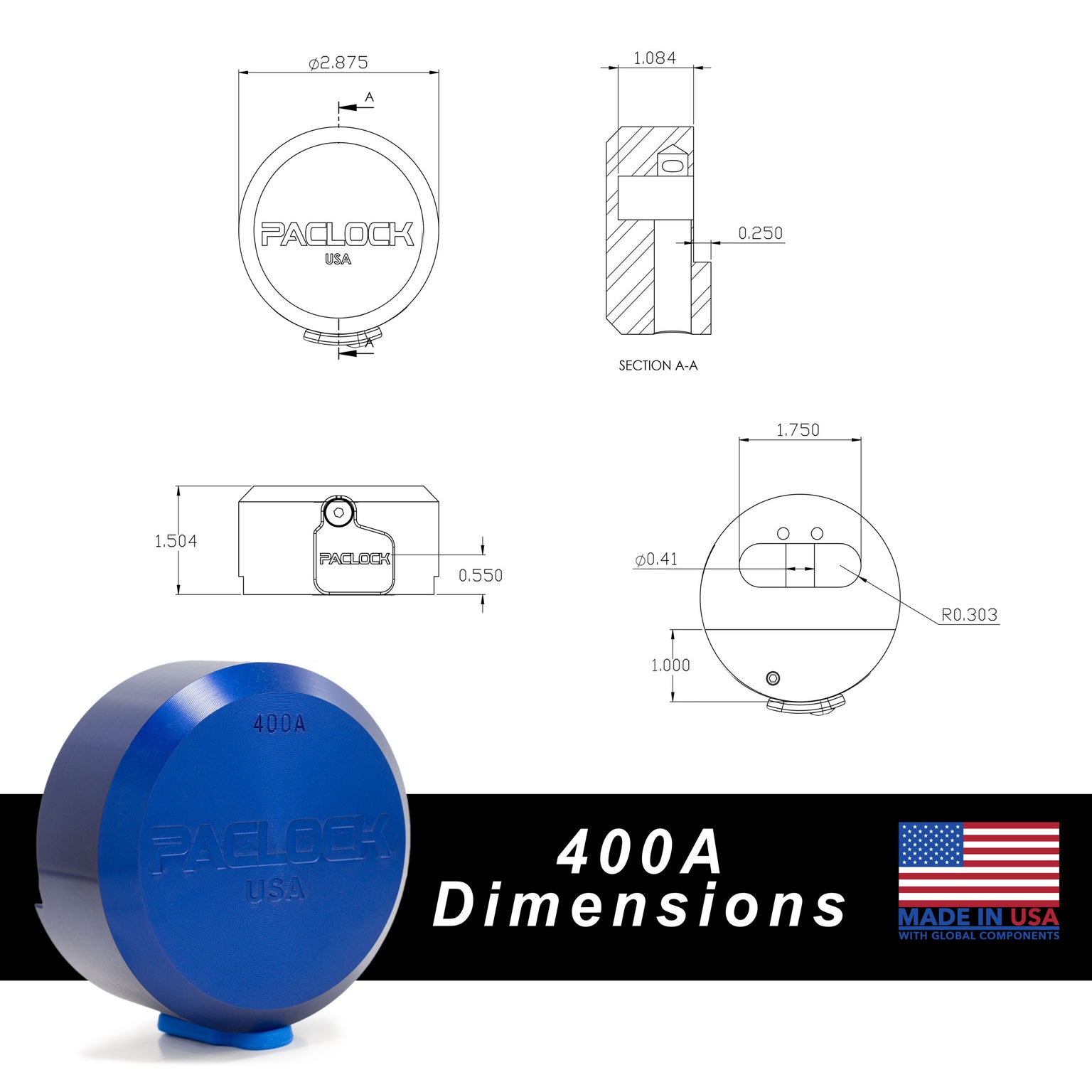 Hidden Shackle Padlocks Puck Locks | Philadelphia Security Products ...