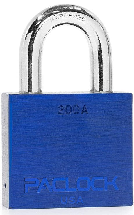 Paclock 200A Aluminum Padlock 1-3/16" Tall Hardened Steel Shackle ...