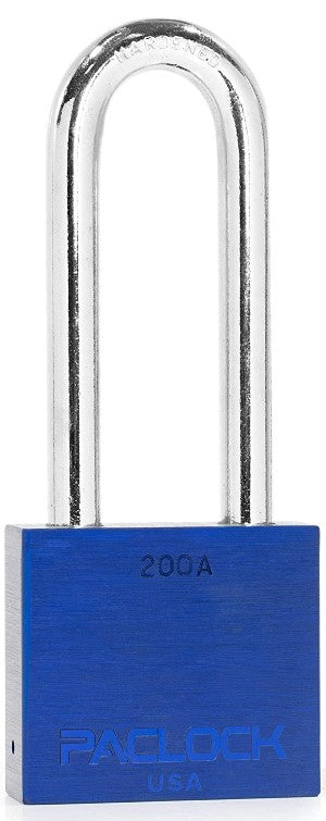 Paclock 200A Aluminum Padlock 3" Tall Hardened Steel Shackle — AllPadlocks