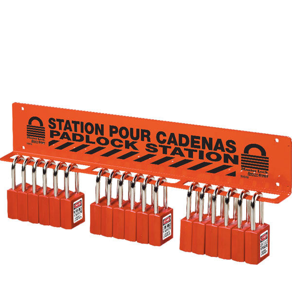 Master Lock S1518 Large Padlock Rack, Unfilled — AllPadlocks